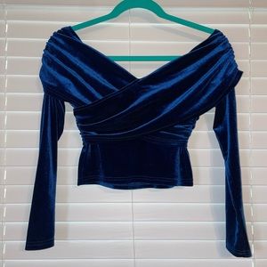 Cider | Tops | Off The Shoulder Long Sleeve Cropped Top | Poshmark